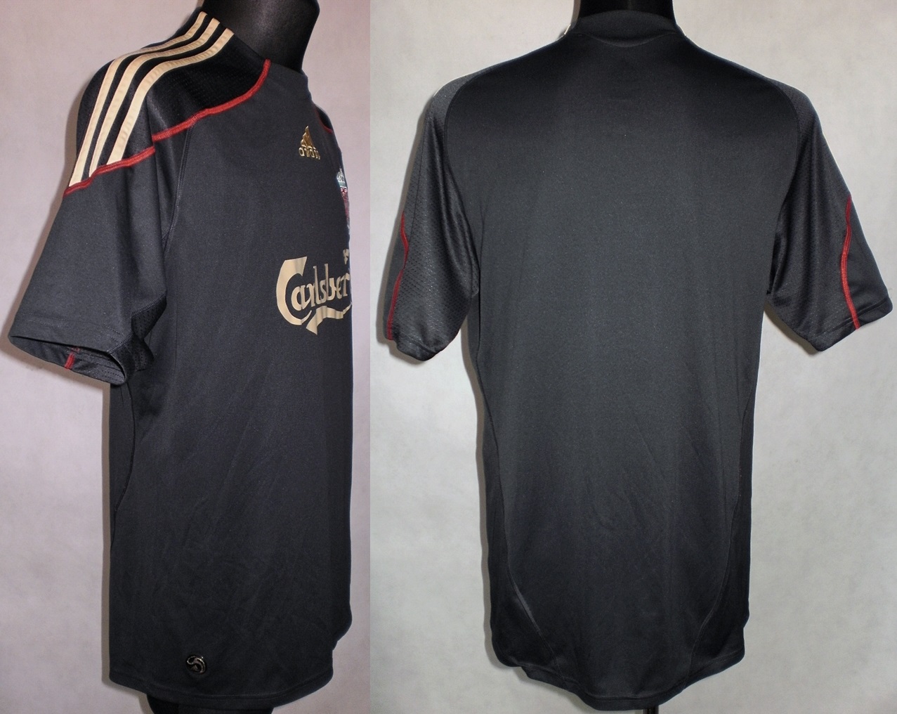Liverpool Away football shirt 2009 - 2010. Sponsored by Carlsberg