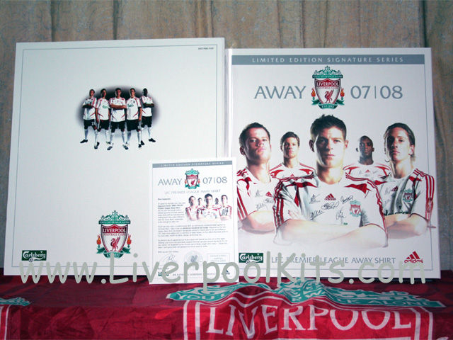 Liverpool Away football shirt 2007 - 2008. Sponsored by Carlsberg