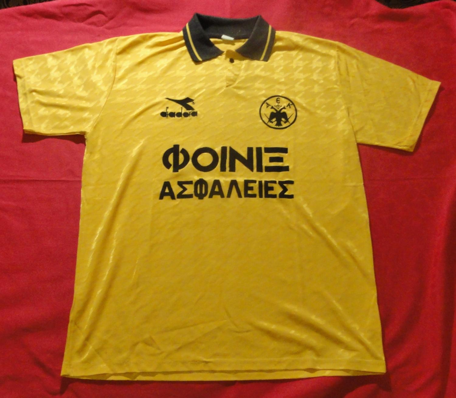 AEK Athens Home football shirt 1991 - 1992