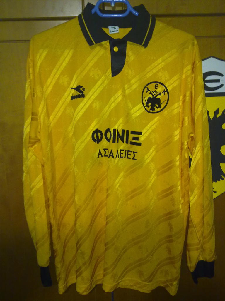 AEK Athens φανέλα Κύπελλο φανέλα ποδόσφαιρου 1992 - 1993
