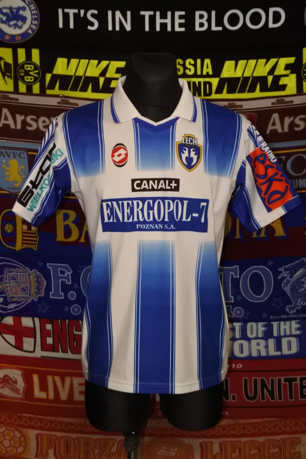 Lech Poznan Home football shirt 2002. Sponsored by Energopol-7