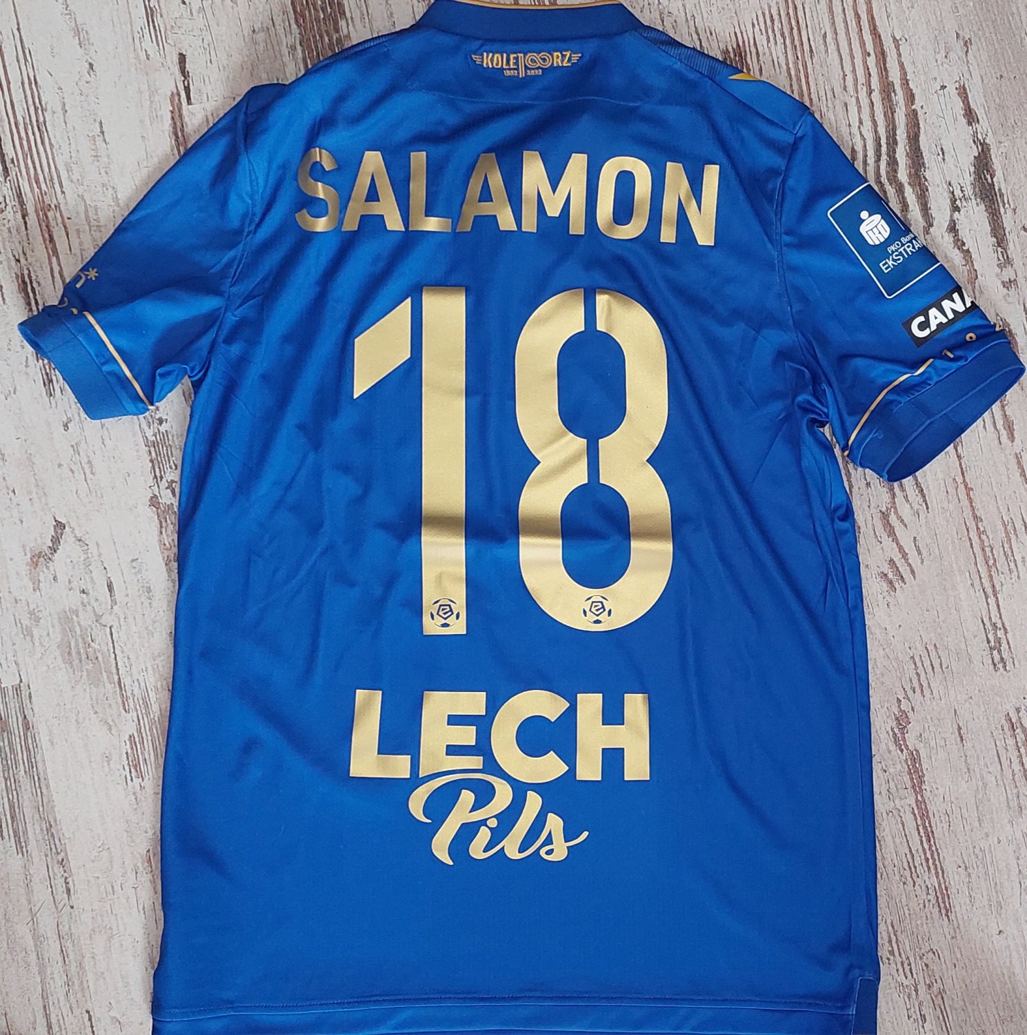 Lech Poznan Home football shirt 2021 - 2022. Sponsored by STS