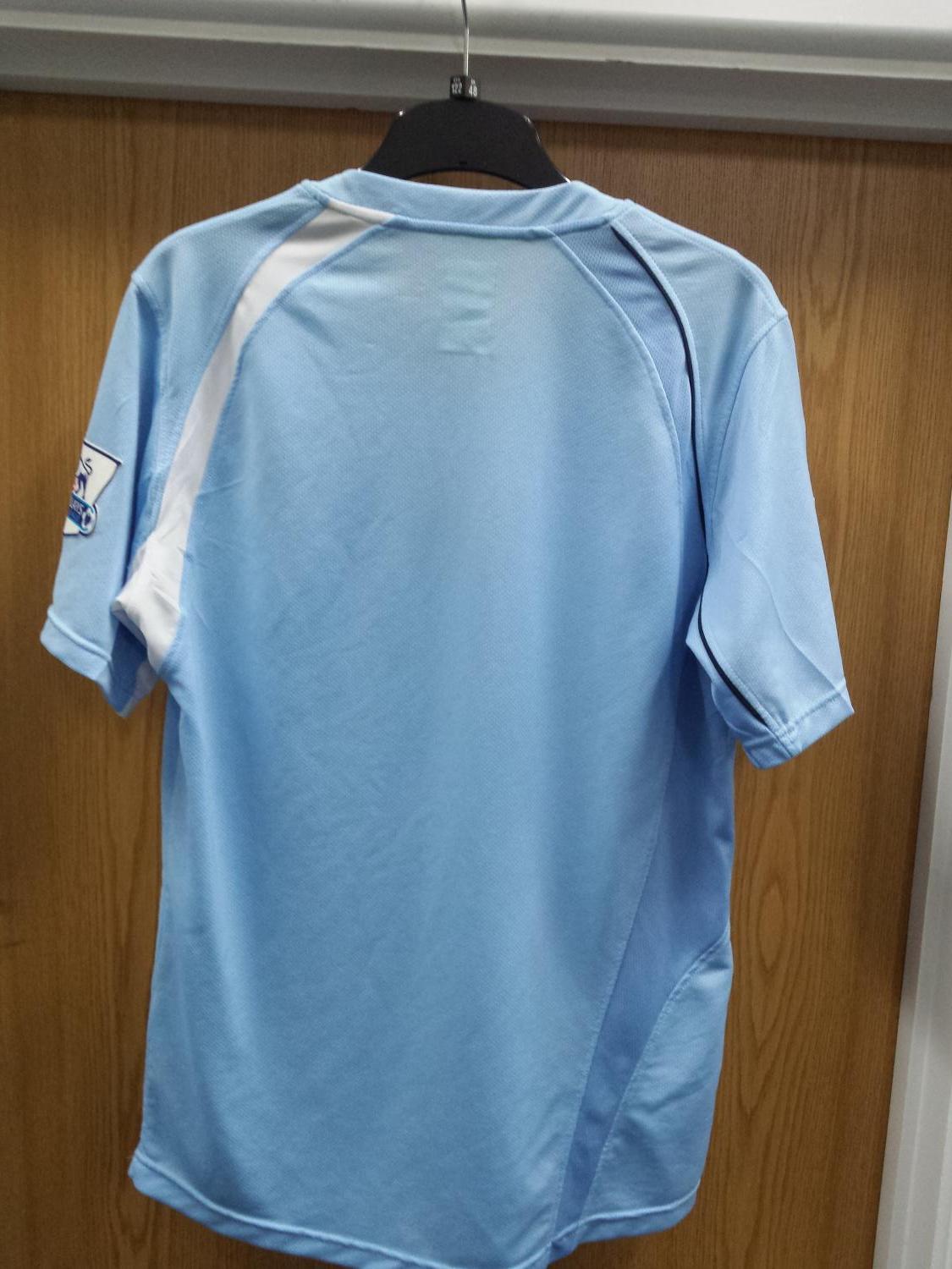 Manchester City Home football shirt 2008 - 2009. Sponsored by Thomas Cook