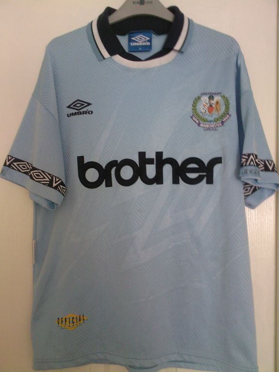 Manchester City Special football shirt 1993 - 1994. Sponsored by Brother