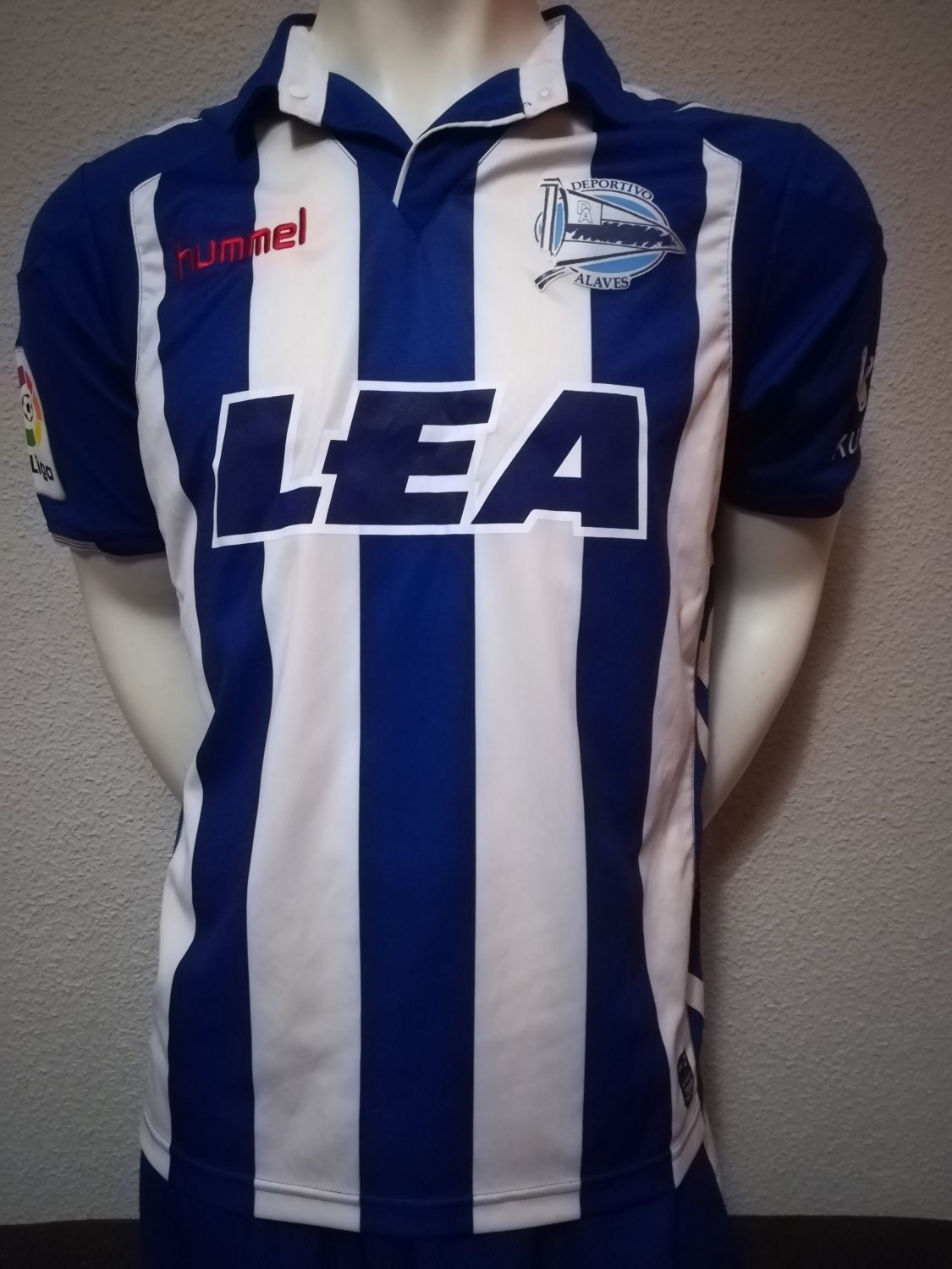 Alaves Home football shirt 2016 - 2017. Sponsored by LEA