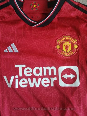Manchester United Home voetbalshirt 2023 - 2024. Sponsored by TeamViewer