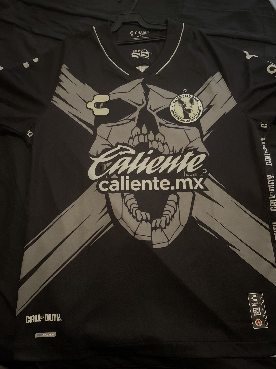 Club Tijuana Third football shirt 2024. Sponsored by Caliente