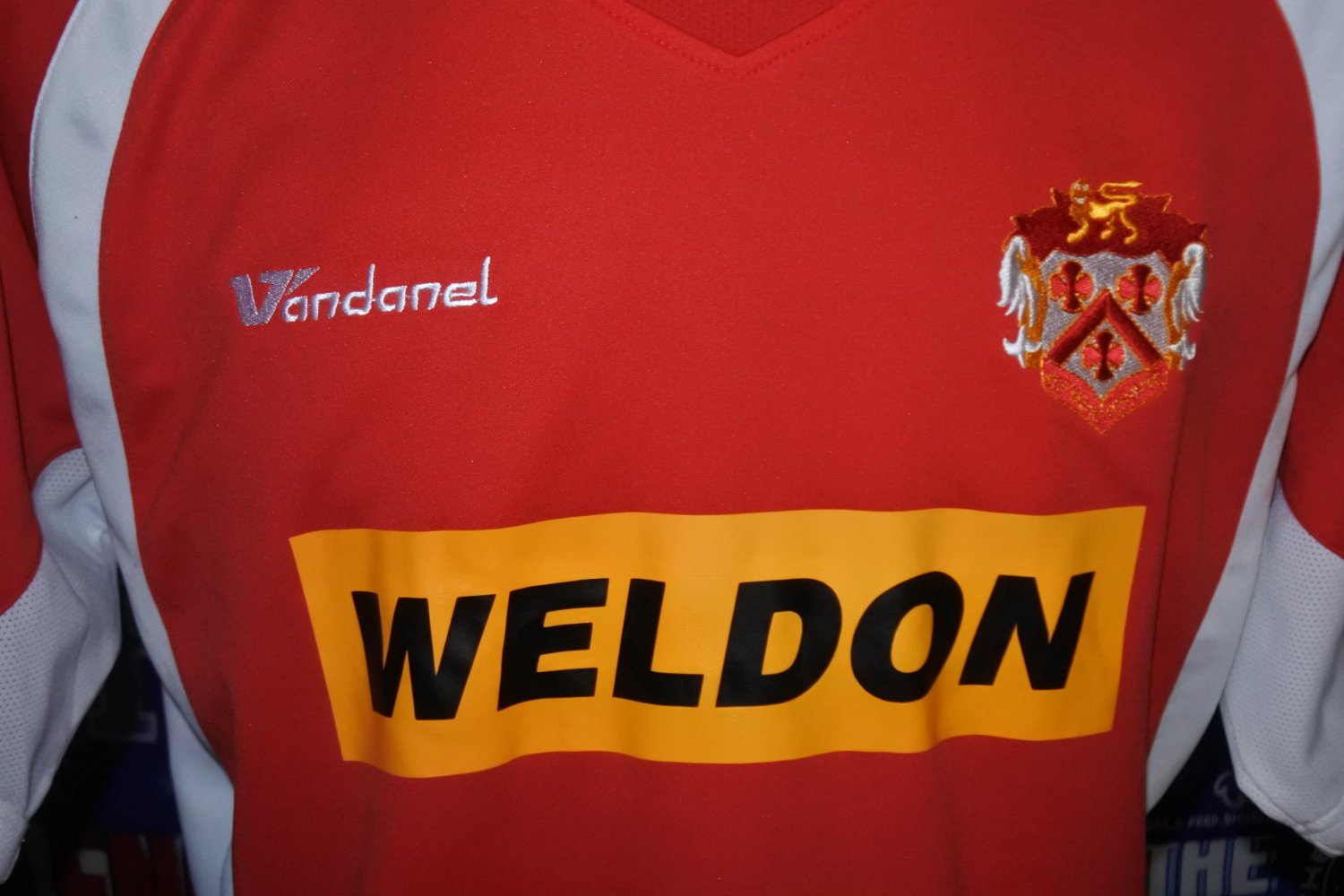 Kettering Town Home football shirt 2005 - 2006. Sponsored by Weldon