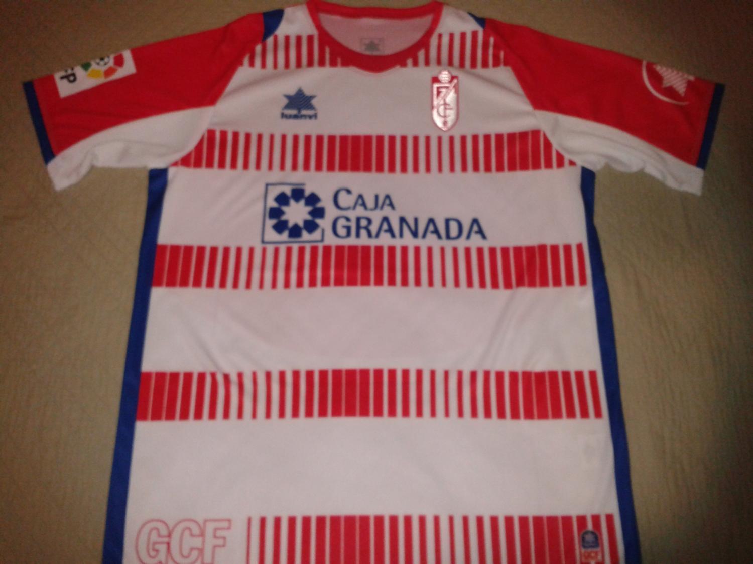 Granada CF Home football shirt 2012 - 2013. Sponsored by Caja Granada