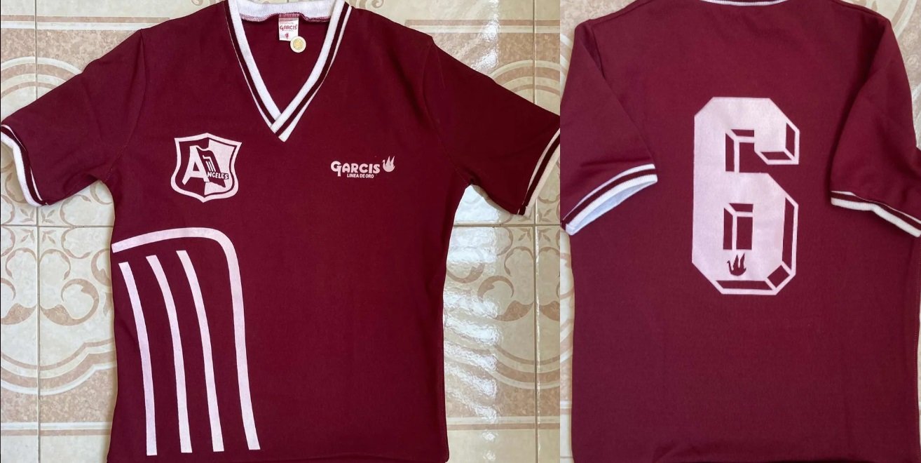 Angeles Puebla Home Maillot de foot 1986 - 1987