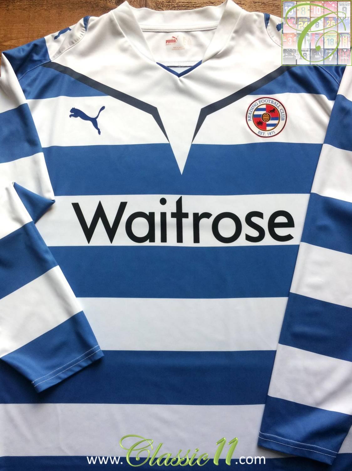 Reading Home football shirt 2009 - 2010. Sponsored by Waitrose