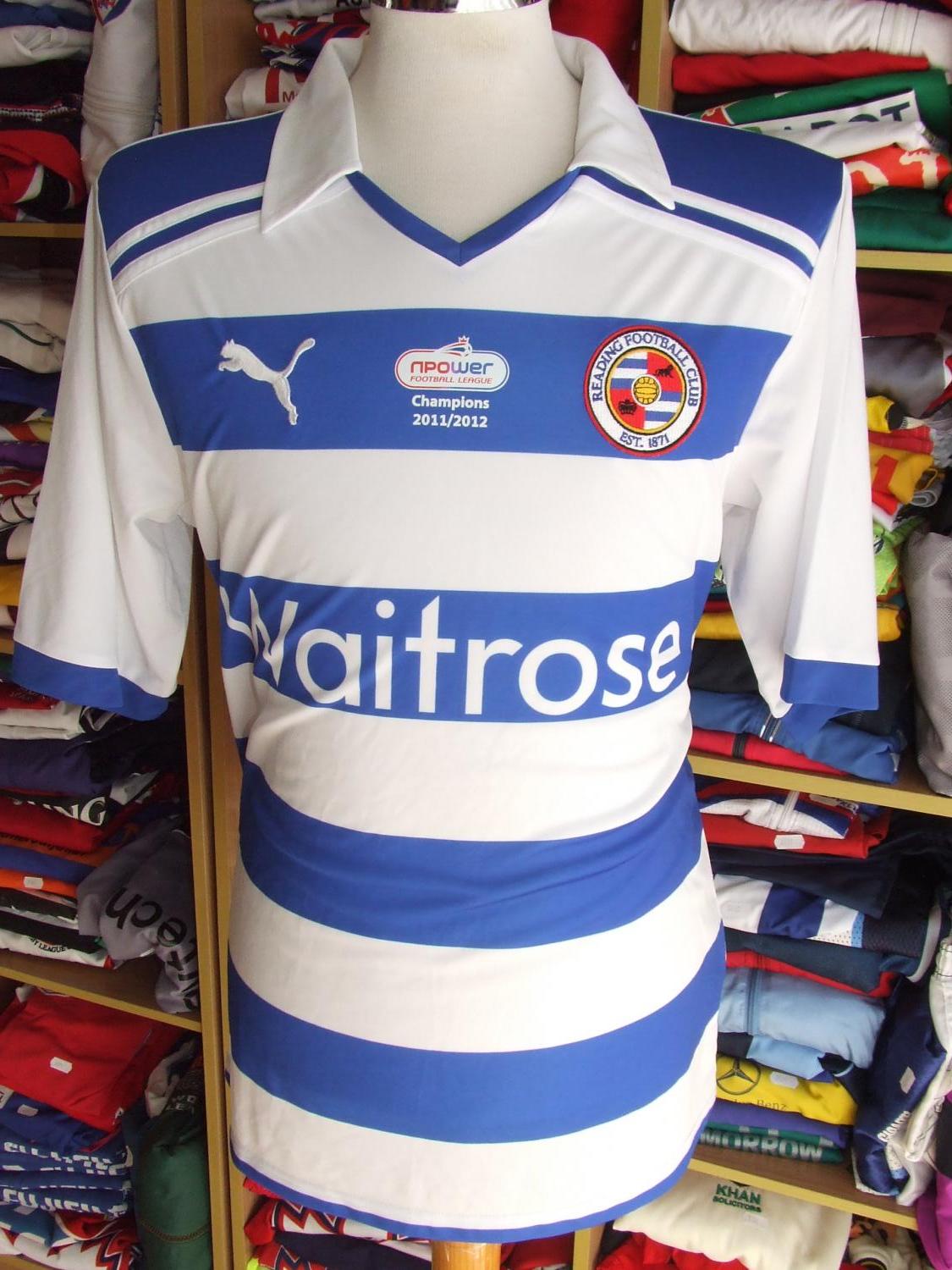 Reading Home football shirt 2011 - 2012. Sponsored by Waitrose