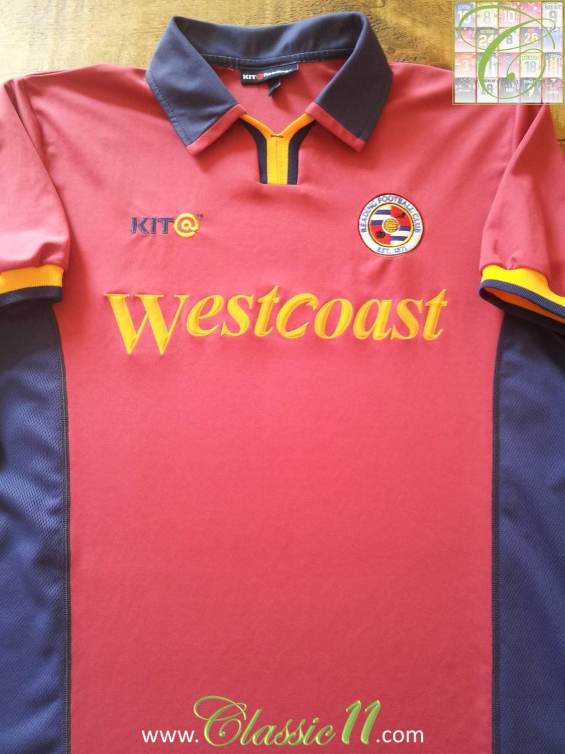 Reading Away football shirt 2001 - 2003. Sponsored by Westcoast