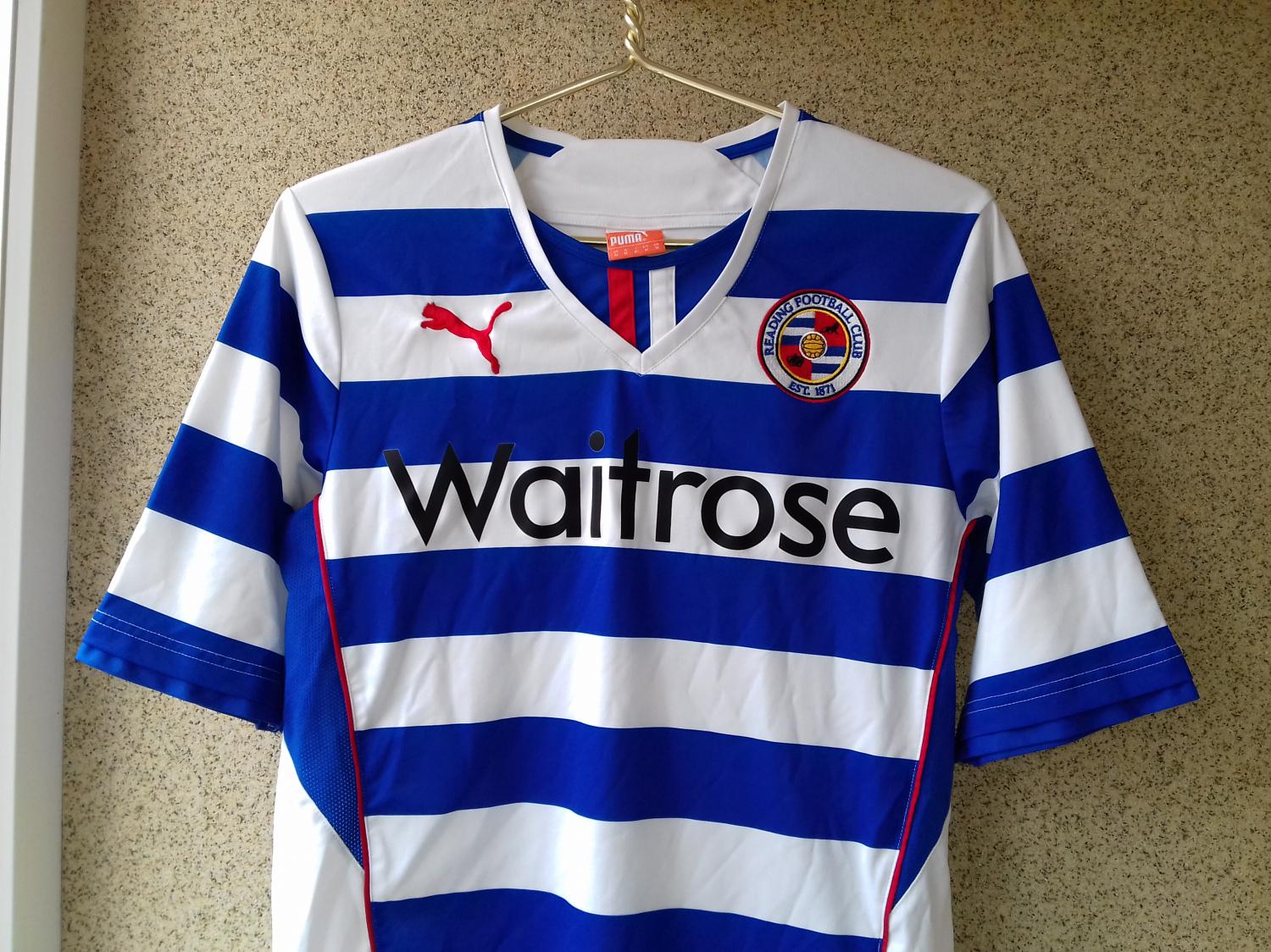 Reading Home football shirt 2013 - 2014. Sponsored by Waitrose