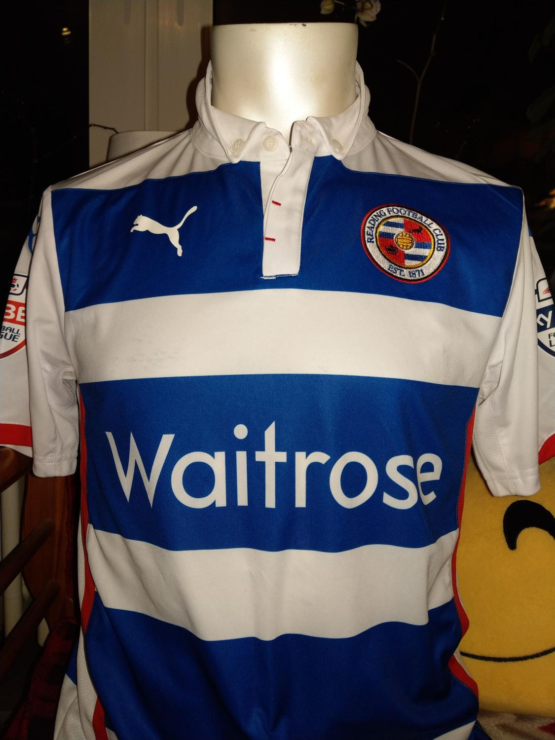 Reading Home football shirt 2014 - 2015. Sponsored by Waitrose