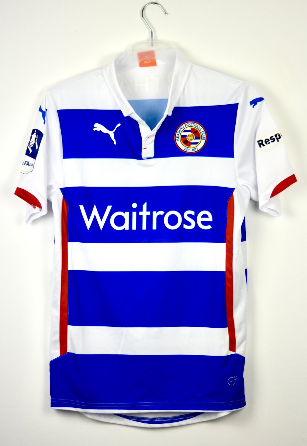 Reading Home football shirt 2014 - 2015. Sponsored by Waitrose