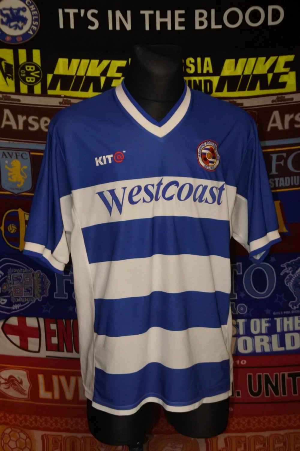 Reading Home football shirt 2001 - 2003. Sponsored by Westcoast