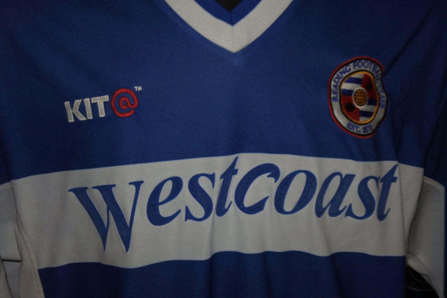 Reading Home football shirt 2001 - 2003. Sponsored by Westcoast