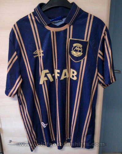 Aberdeen Away football shirt 1993 - 1994. Sponsored by A-Fab