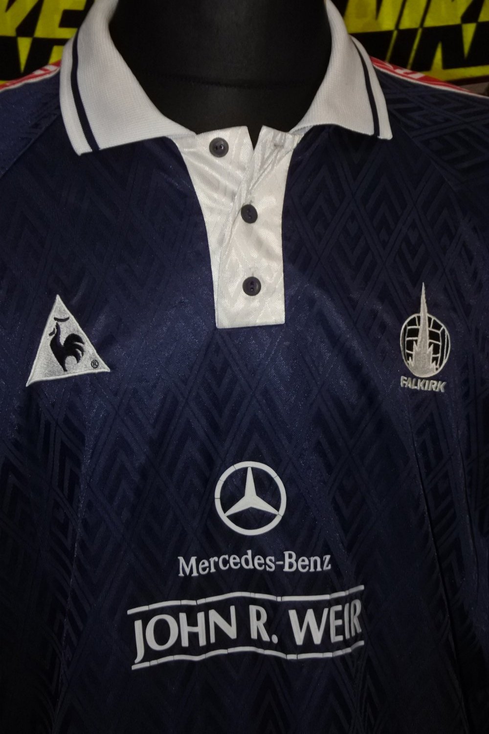 Falkirk Home football shirt 1998 - 1999. Sponsored by Mercedez-Benz