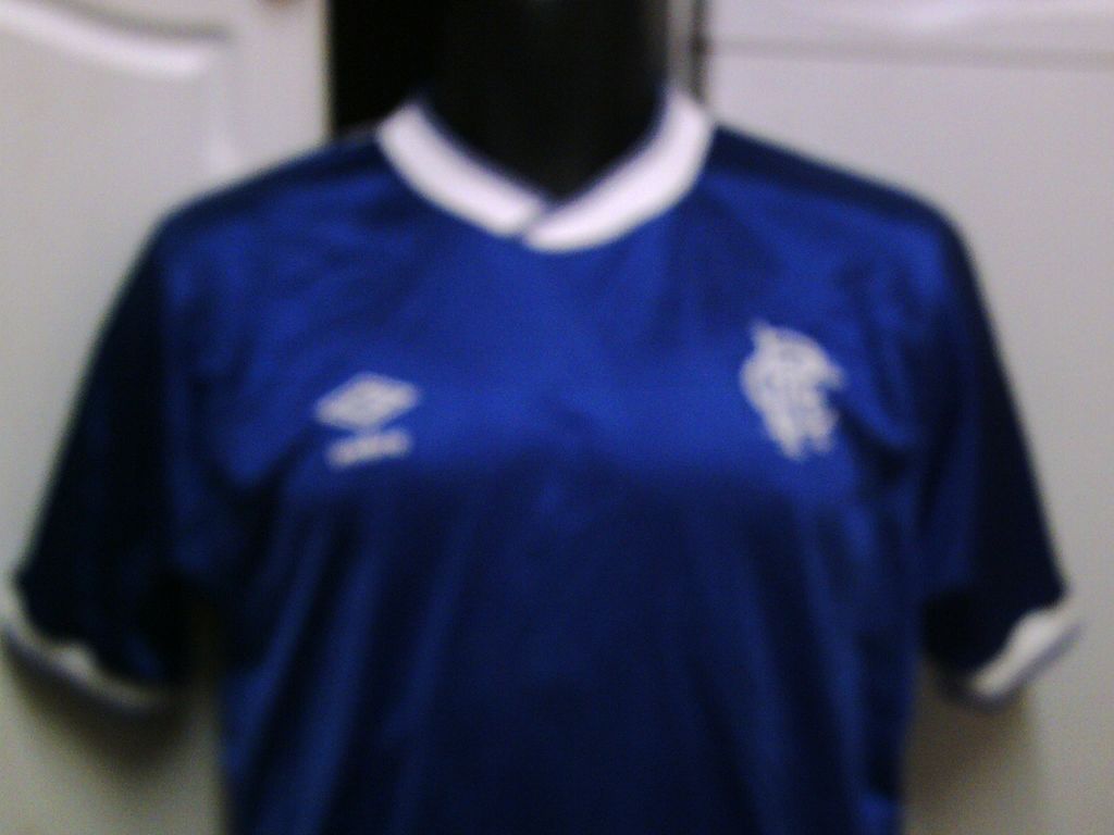Rangers Home football shirt 1984 - 1987. Sponsored by CR Smith