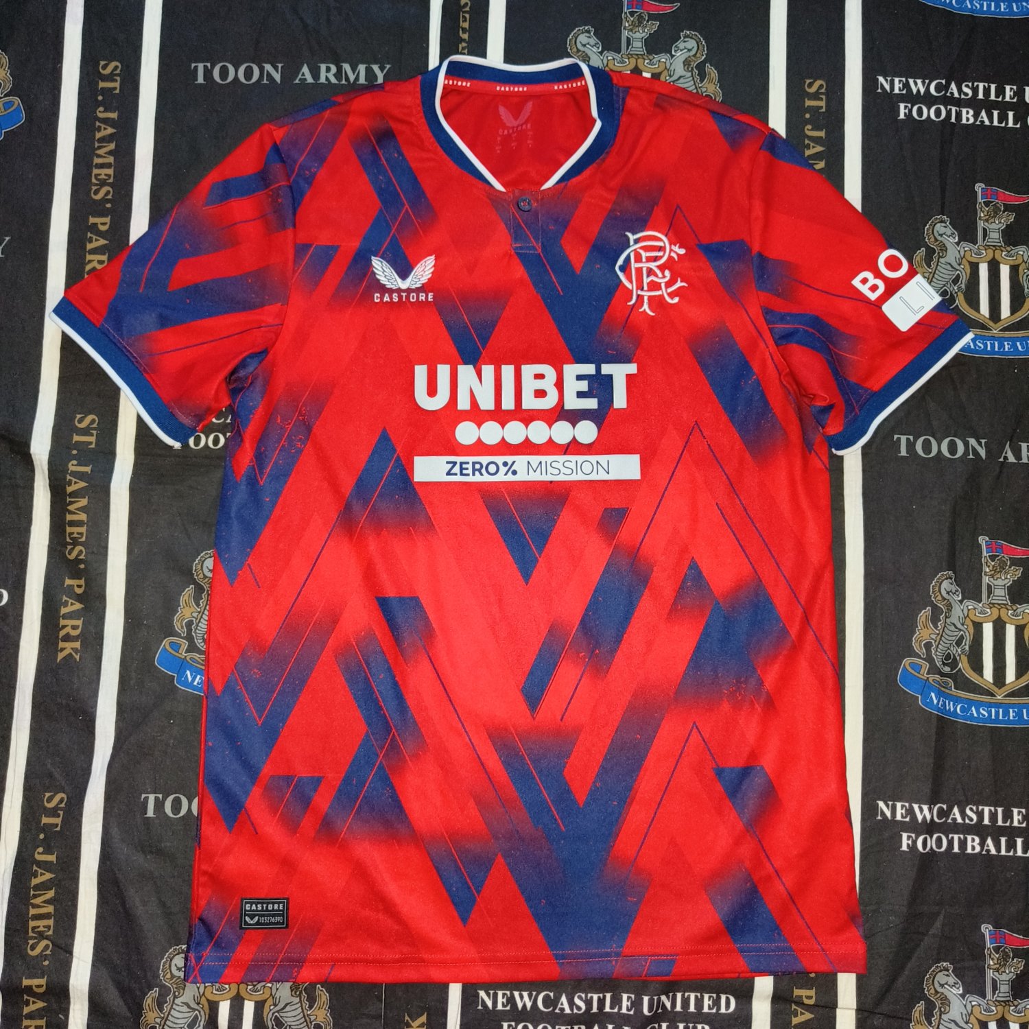 Rangers Special football shirt 2023 - 2024. Sponsored by Unibet