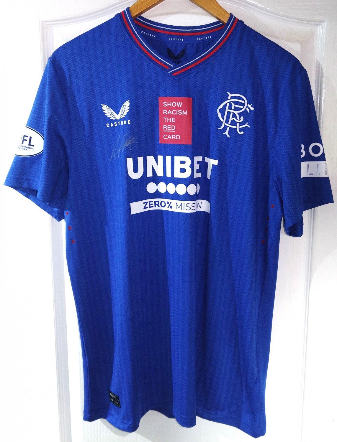 Rangers Istimewa baju bolasepak 2023 - 2024. Sponsored by Unibet