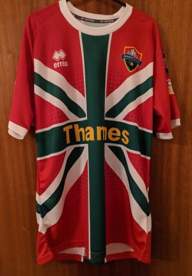 Windsor FC Home football shirt 2019 - 2020. Sponsored by Thames