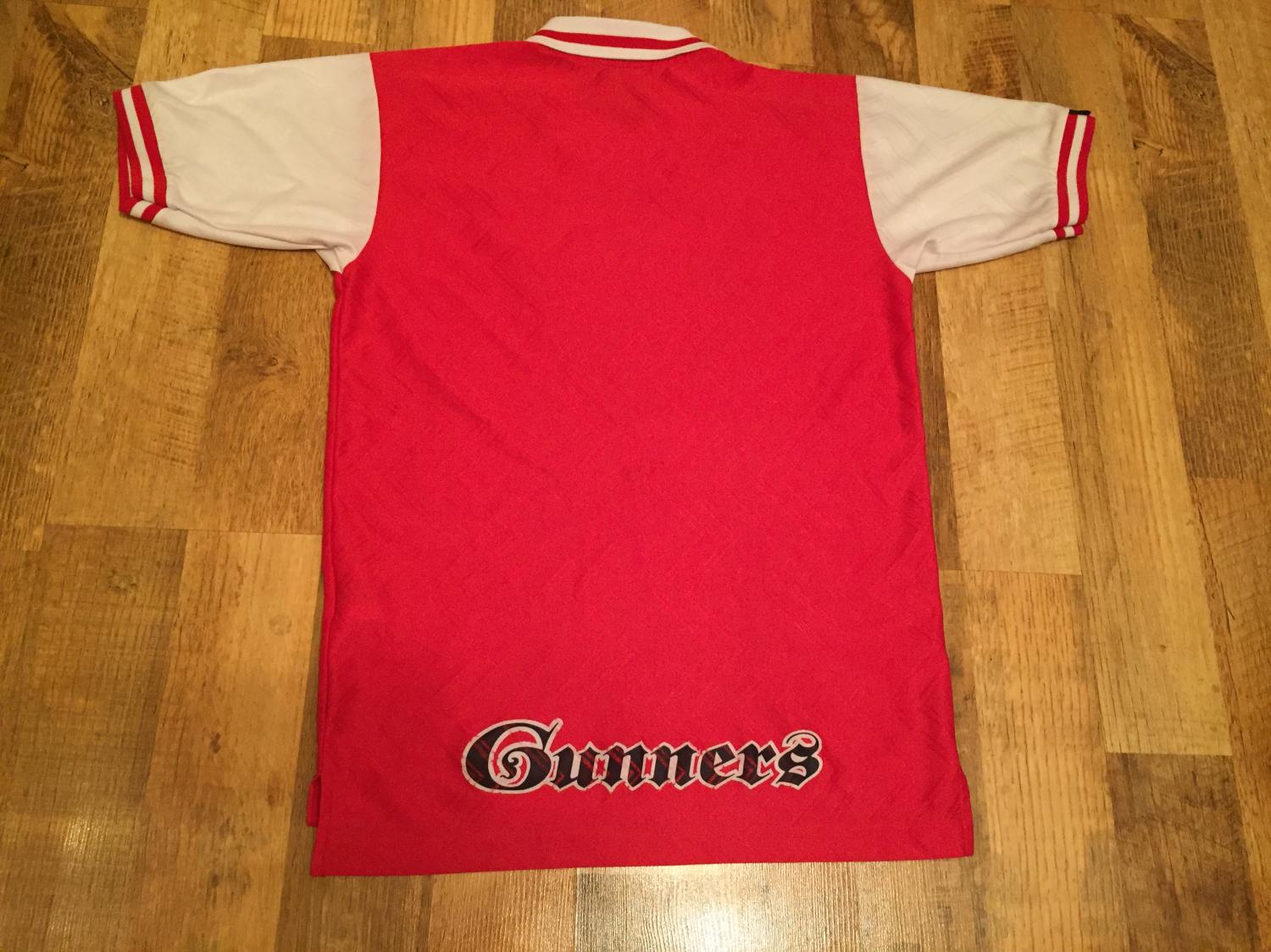 Arsenal Home football shirt 1996 - 1998. Sponsored by JVC