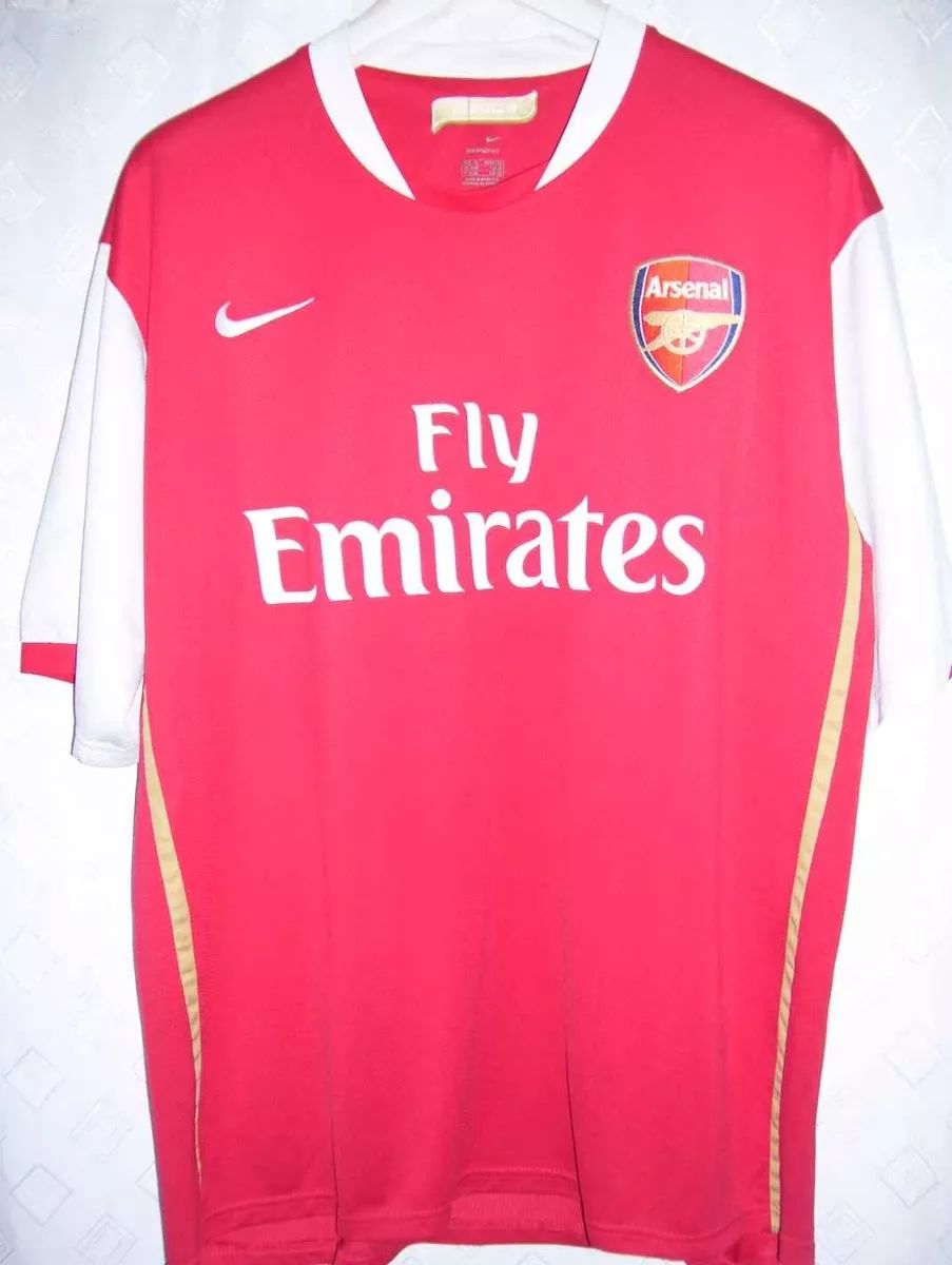 Arsenal Home Camiseta de Fútbol 2006 - 2008. Sponsored by Emirates