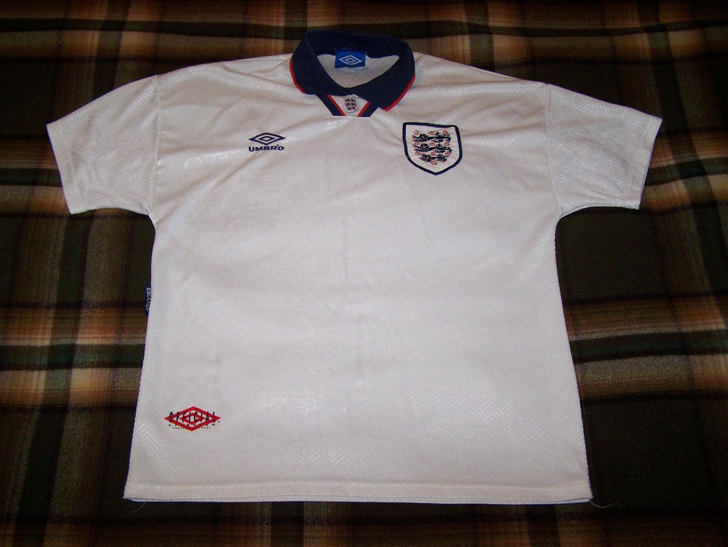 England Home football shirt 1993 - 1995