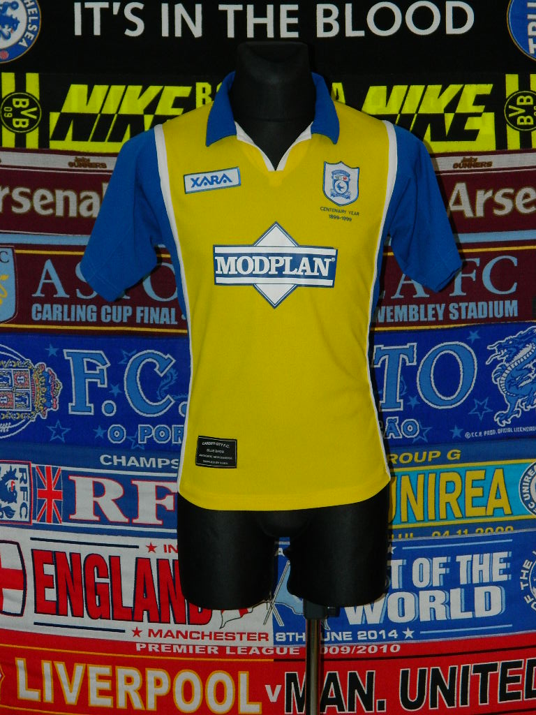 Cardiff City Away football shirt 1999 - 2000. Sponsored by Modplan
