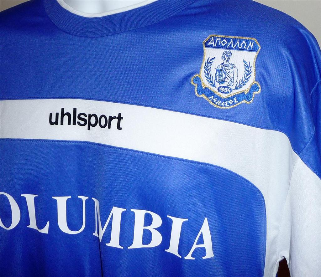 Apollon Limassol Away football shirt 2004 - 2005. Sponsored by Columbia