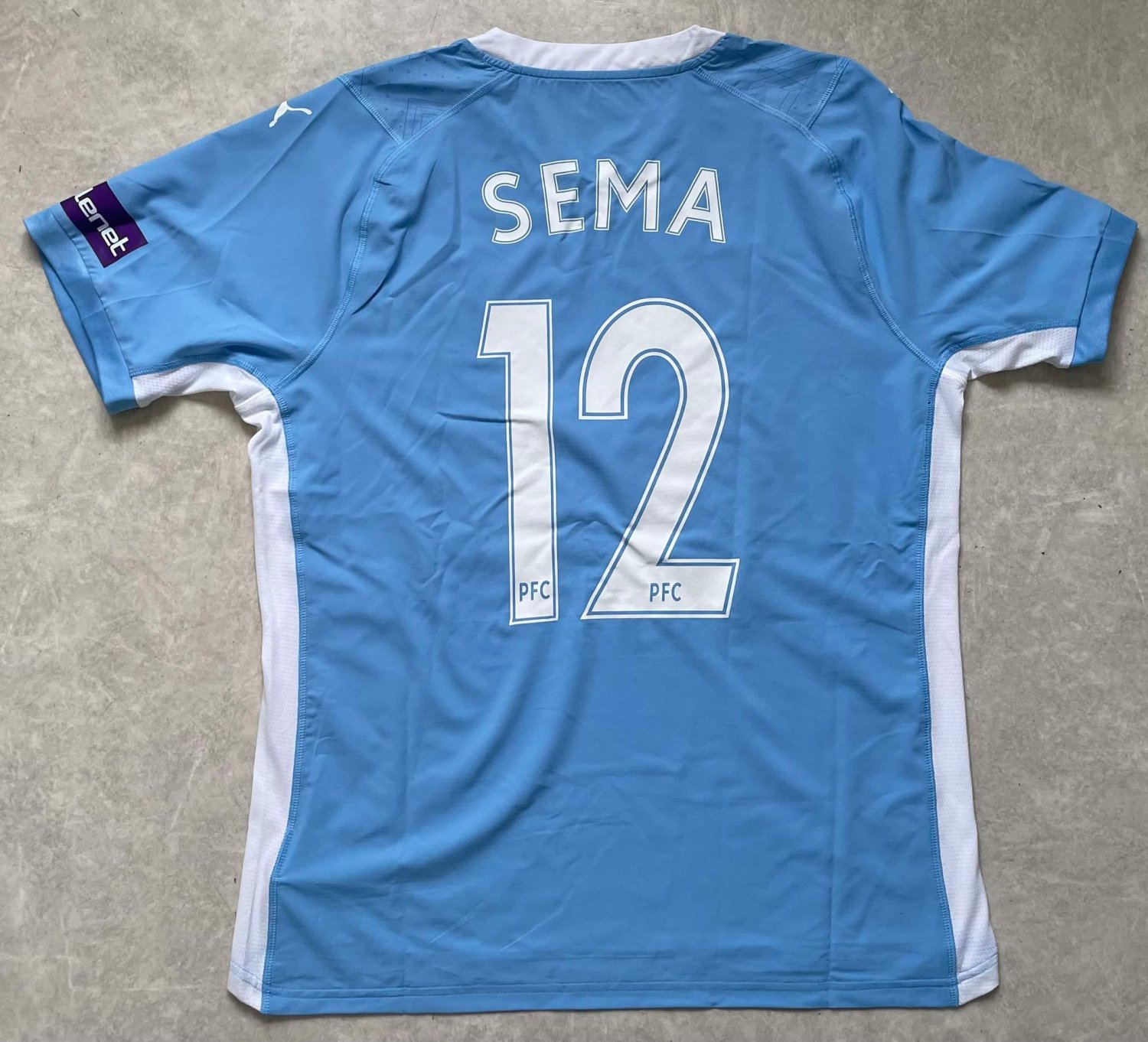 Pafos FC Home football shirt 2025. Sponsored by Korantina Homes