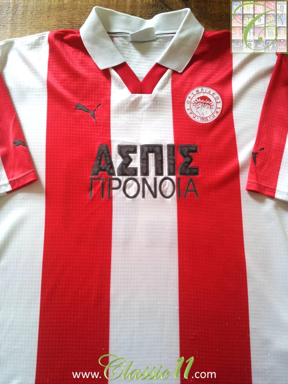 Olympiacos Home φανέλα ποδόσφαιρου 1999 - 2000