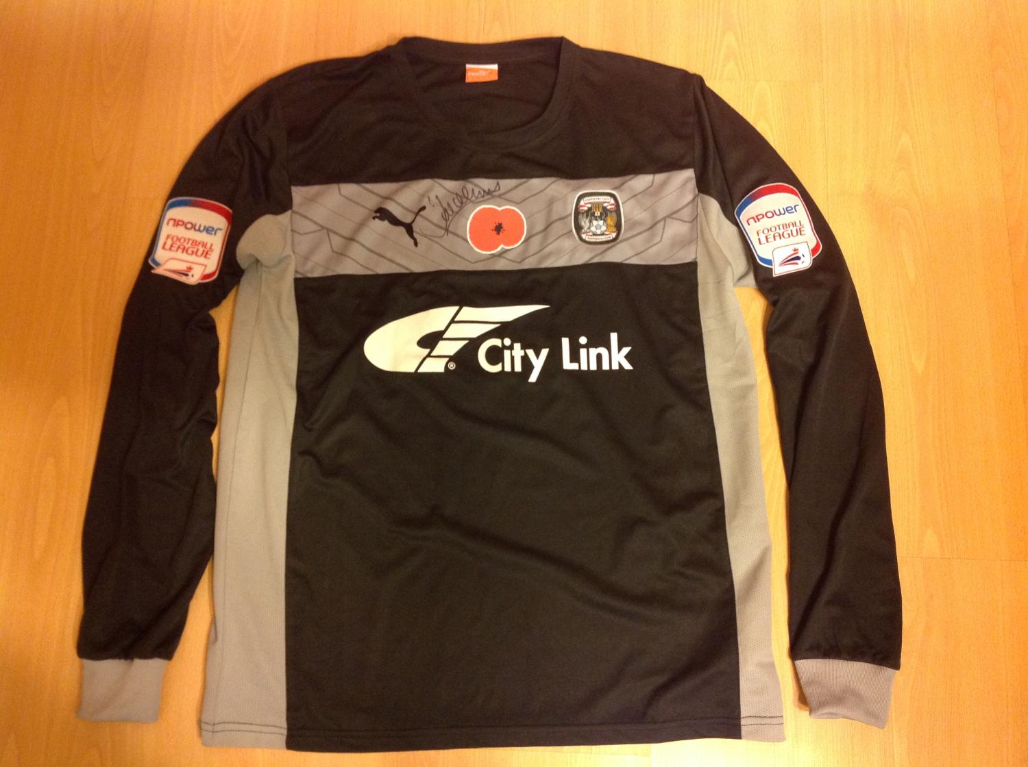 Coventry City Goalkeeper football shirt 2012 - 2013. Sponsored by City Link