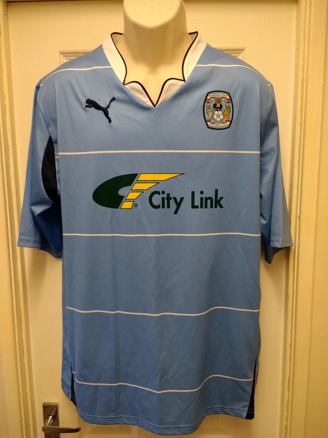 Coventry City Home football shirt 2010 - 2011. Sponsored by City Link