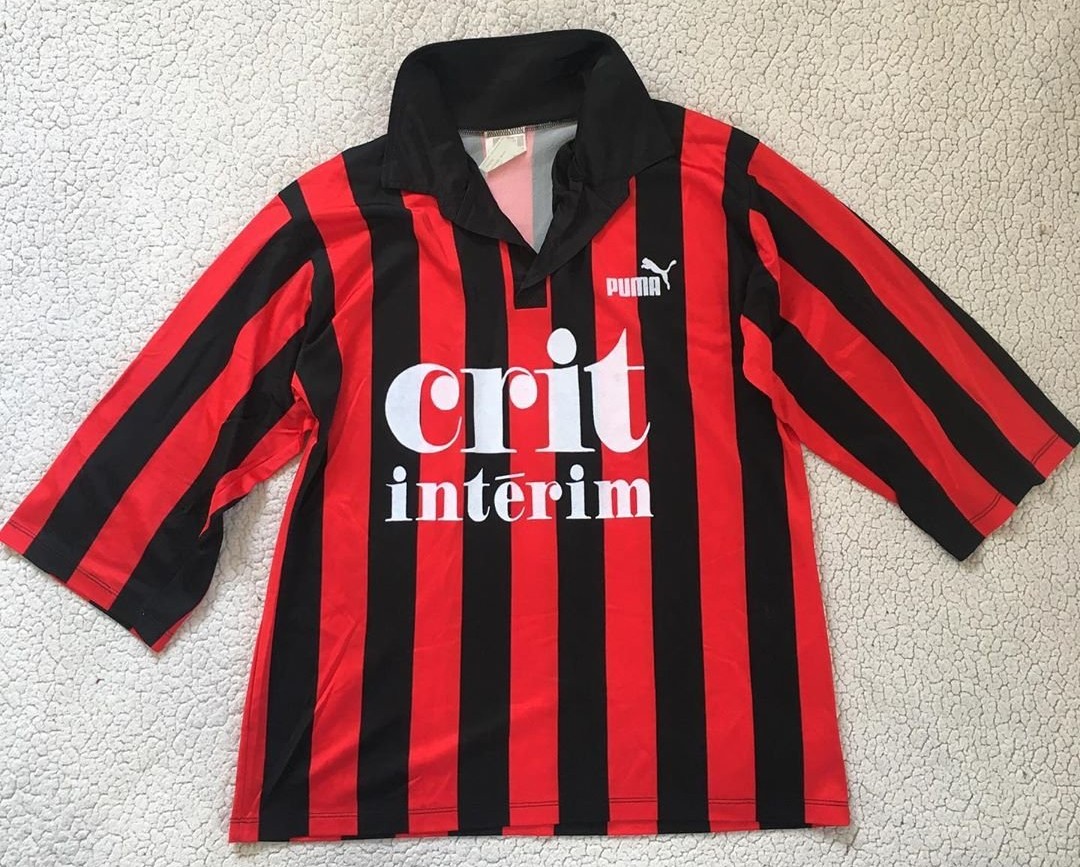 OGC Nice Home football shirt 1989 - 1990. Sponsored by Crit Interim