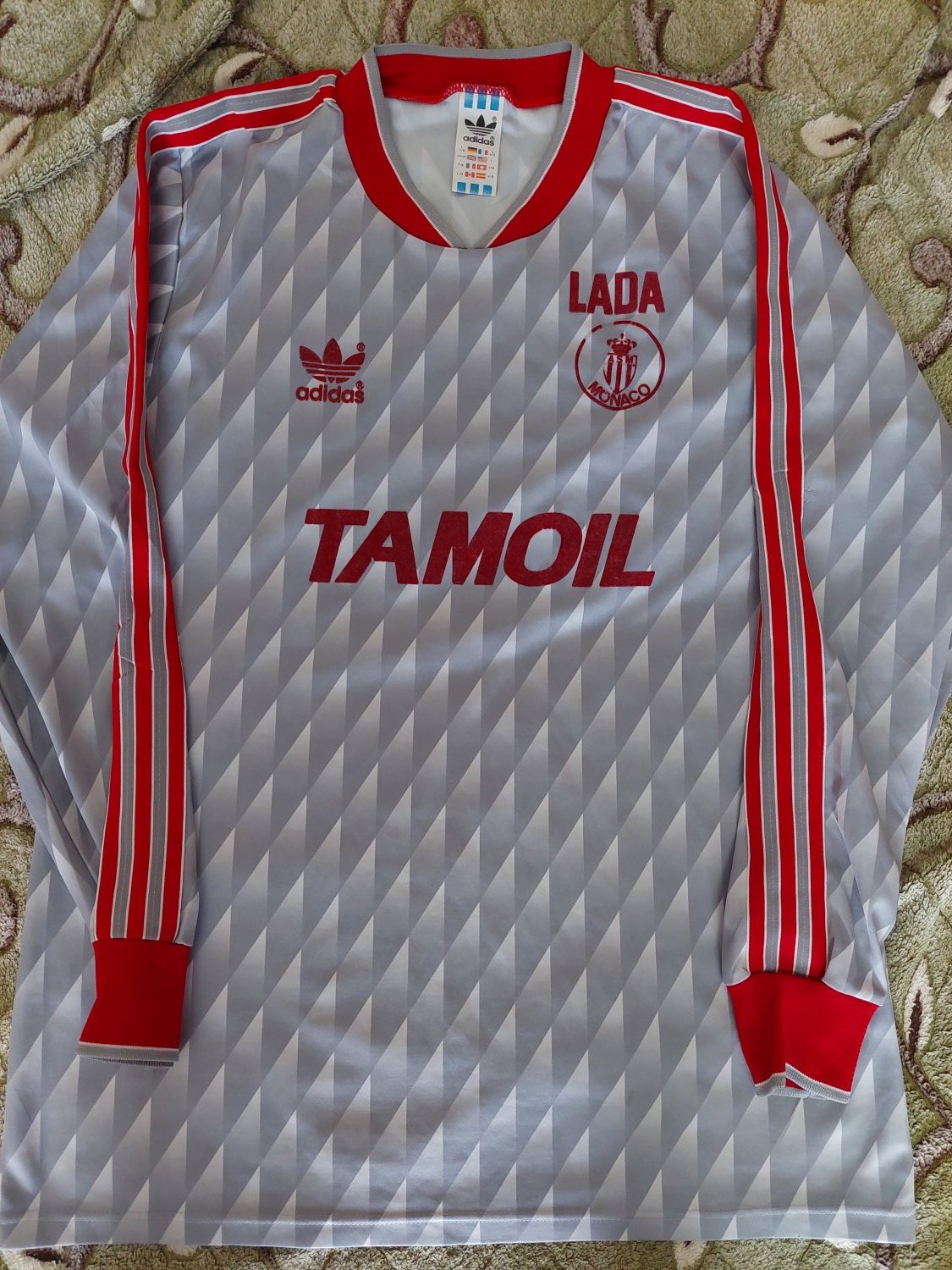 Monaco Away football shirt 1991 - 1992. Sponsored by Tamoil