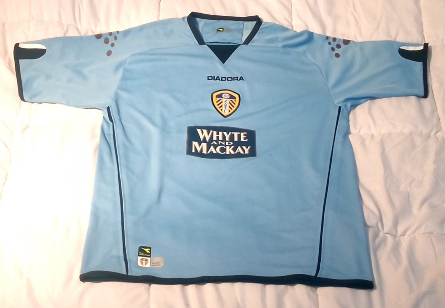 Leeds United Third football shirt 2004 - 2005. Sponsored by Whyte & Mackay
