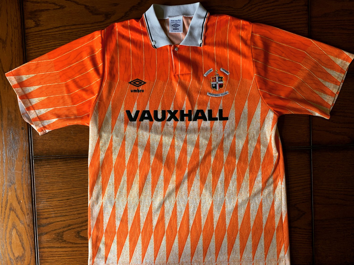 Luton Town Away football shirt 1990 - 1991. Sponsored by Vauxhall