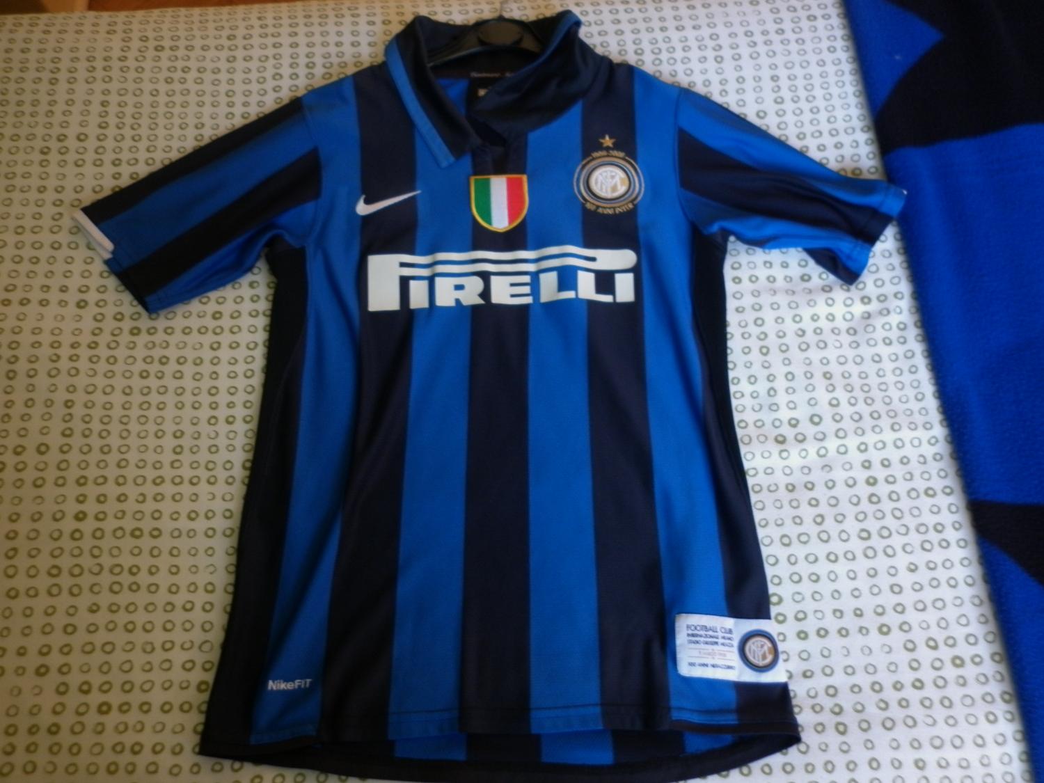 Internazionale Home football shirt 2007 - 2008. Sponsored by Pirelli