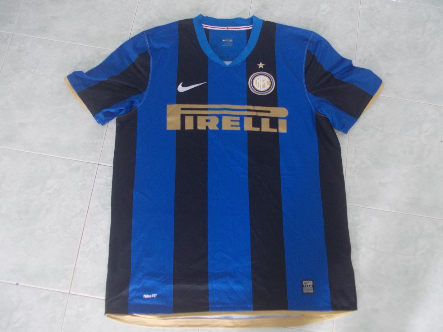 Internazionale Home football shirt 2008 - 2009. Sponsored by Pirelli