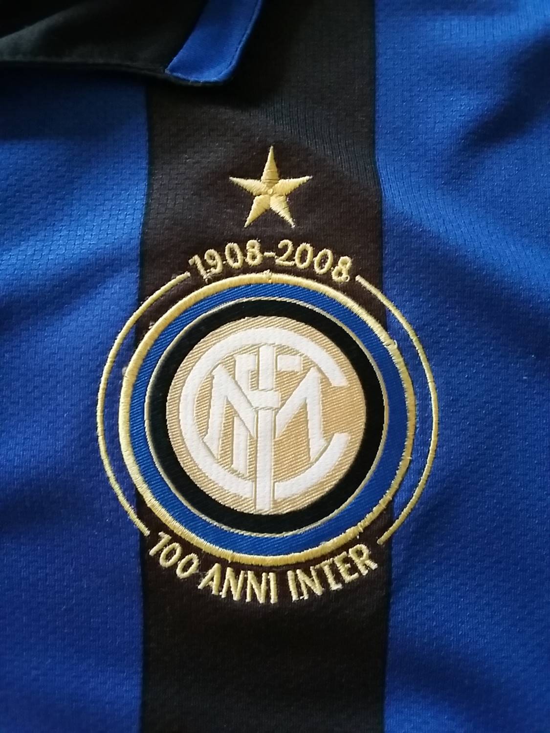 Internazionale Home football shirt 2007 - 2008. Sponsored by Pirelli