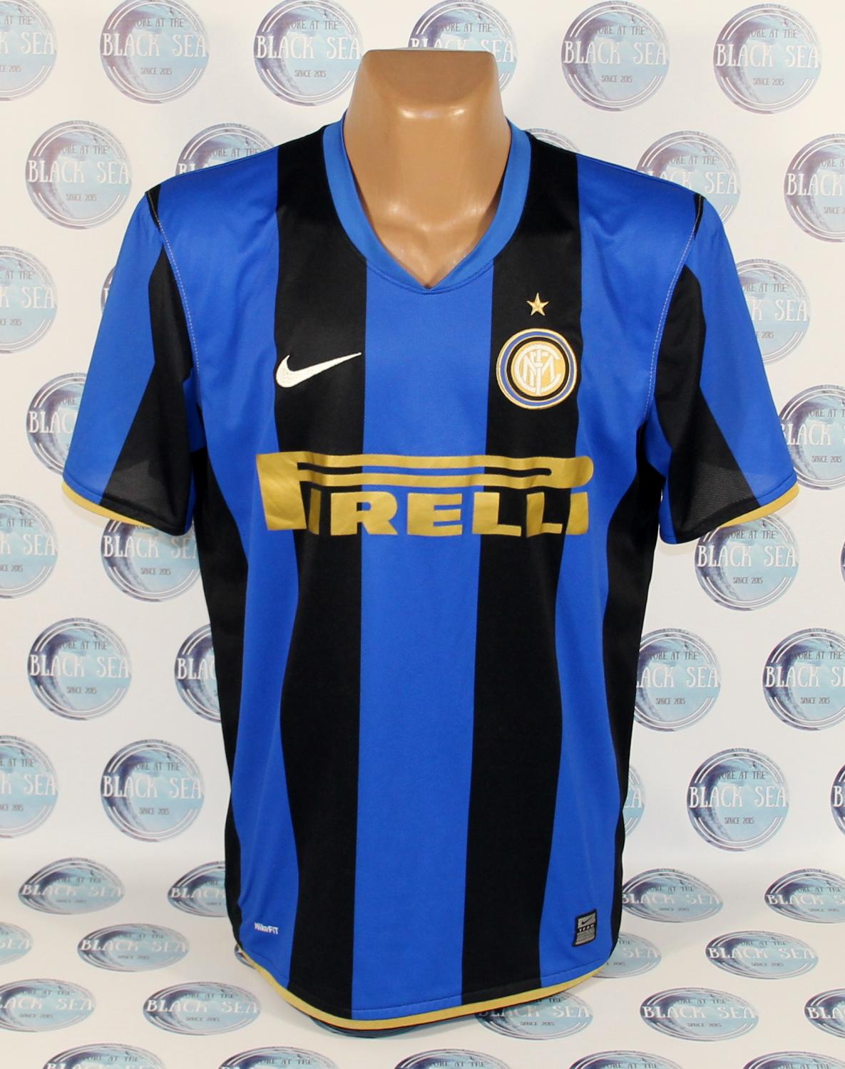 Internazionale Home football shirt 2008 - 2009. Sponsored by Pirelli
