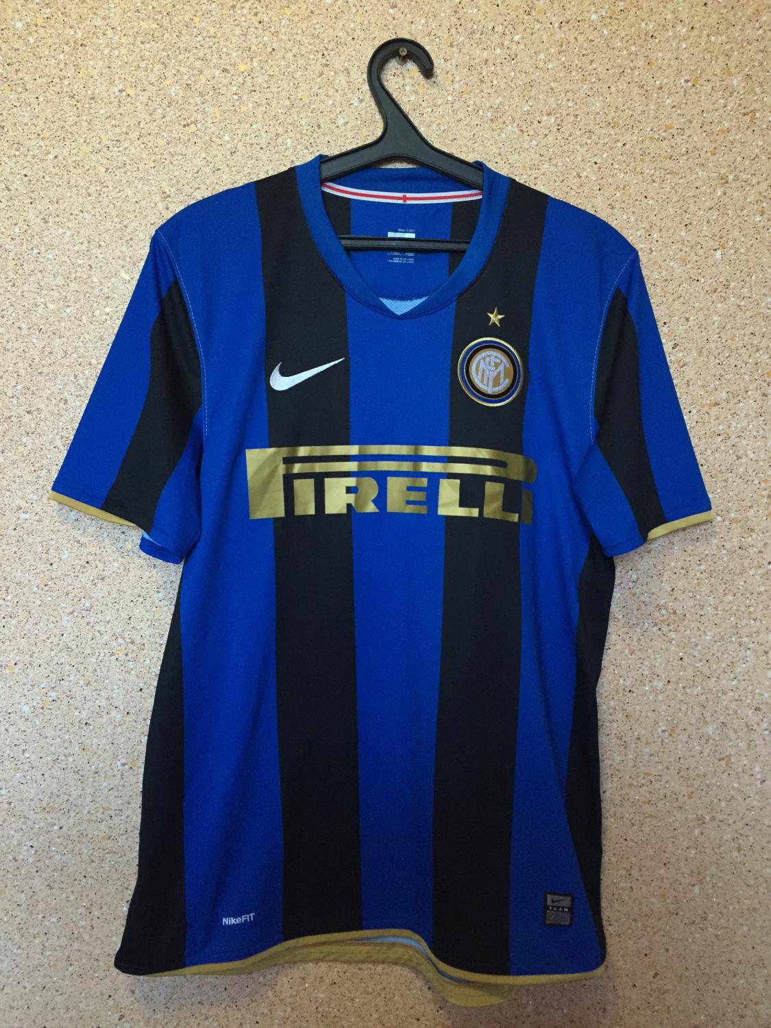 Internazionale Home football shirt 2008 - 2009. Sponsored by Pirelli