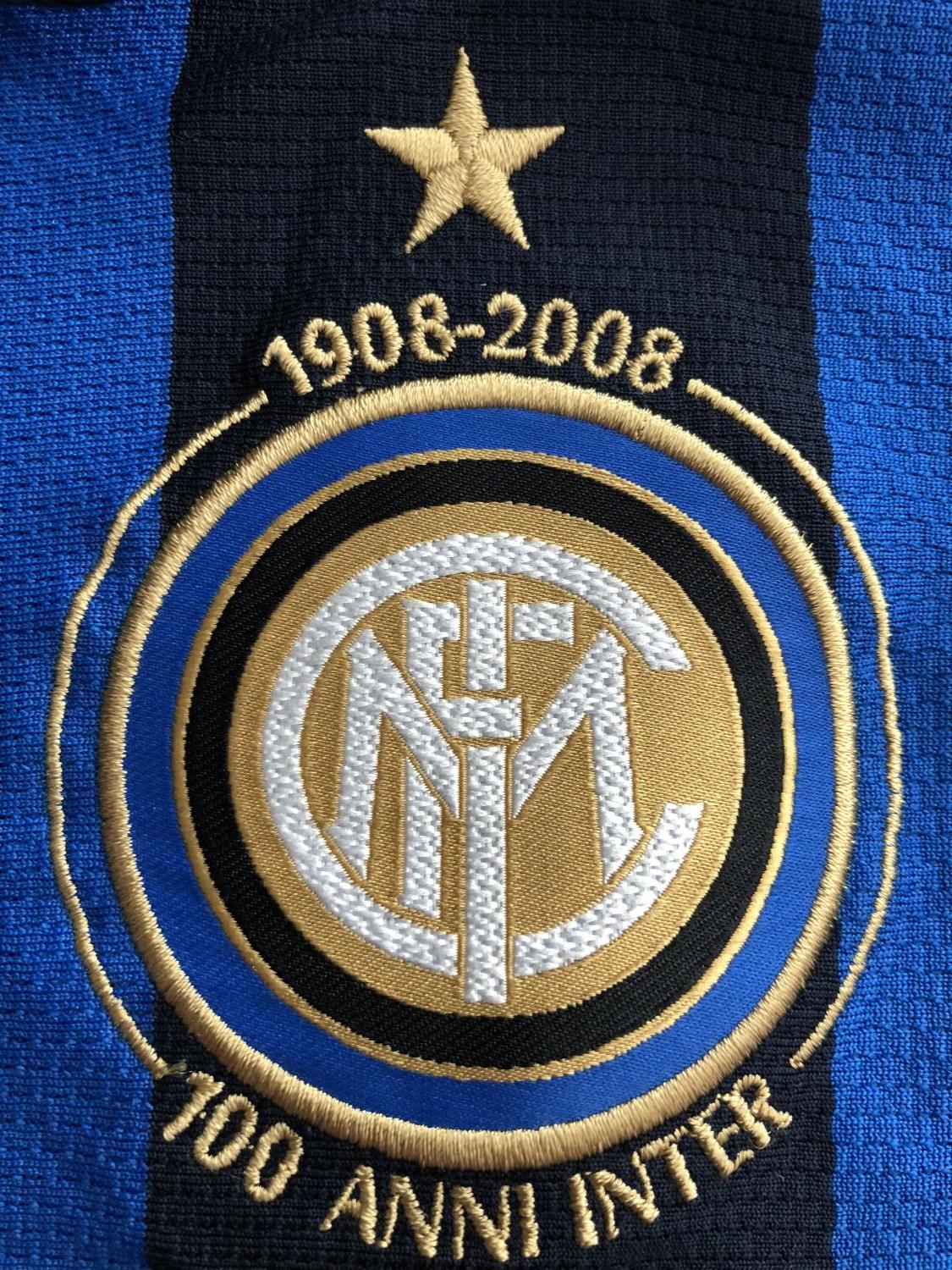 Internazionale Home maglia di calcio 2007 - 2008. Sponsored by Pirelli