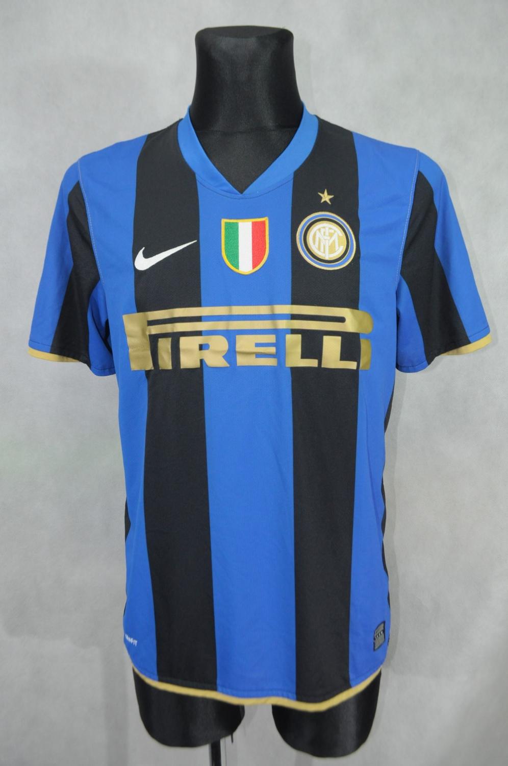 Internazionale Home maglia di calcio 2008 - 2009. Sponsored by Pirelli