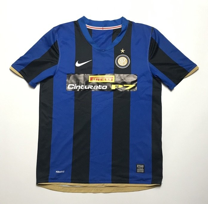 Internazionale Home football shirt 2008 - 2009. Sponsored by Pirelli