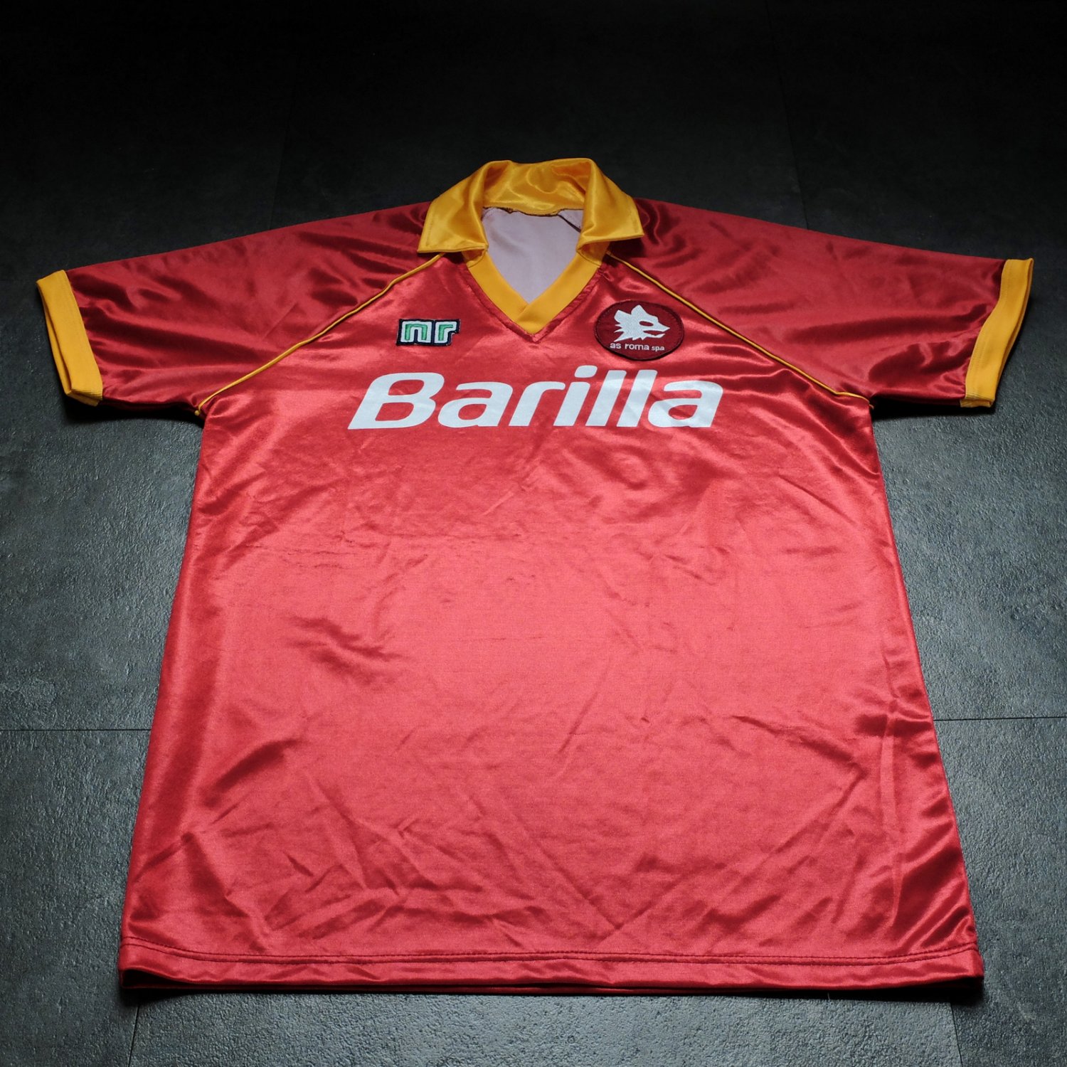 Roma Home football shirt 1990 - 1991. Sponsored by Barilla
